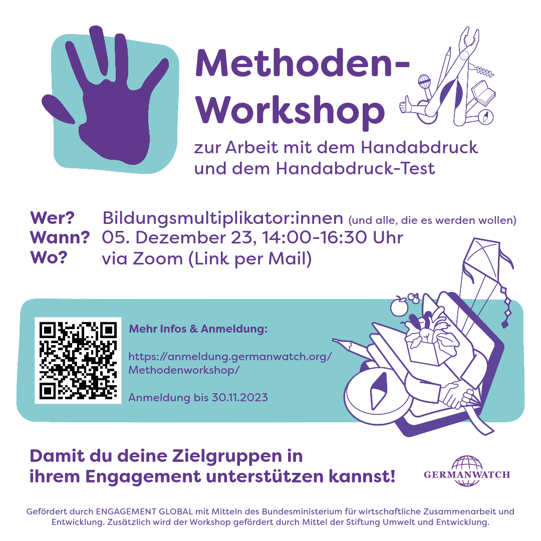 Digitaler Methoden-Workshop zum Handabdruck | Germanwatch e.V.