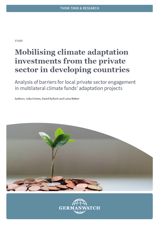 Mobilising climate adaptation investments from the private sector in ...