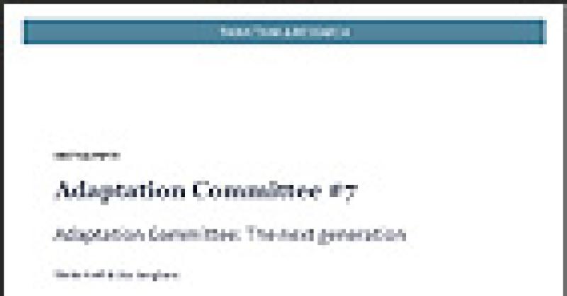 Adaptation Committee #7 | Germanwatch e.V.