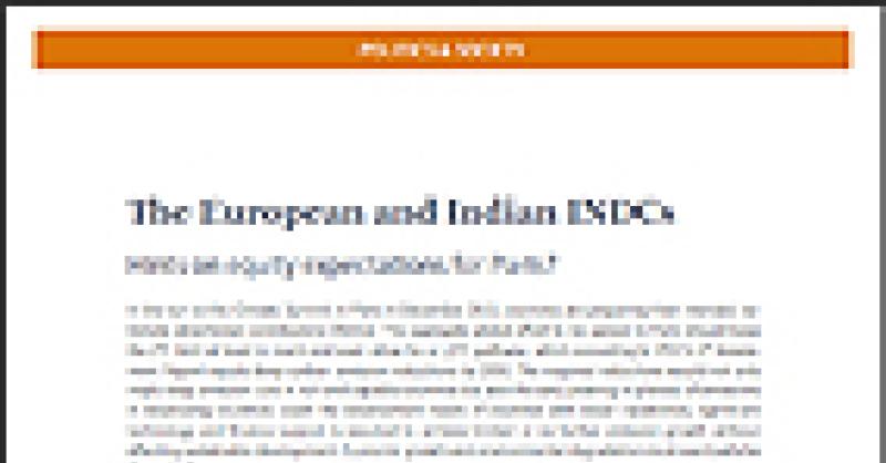 What to expect of India's INDC in comparison to the EU's climate ...