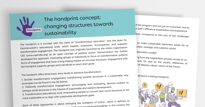 The Handprint Concept: Changing Structures towards Sustainability ...