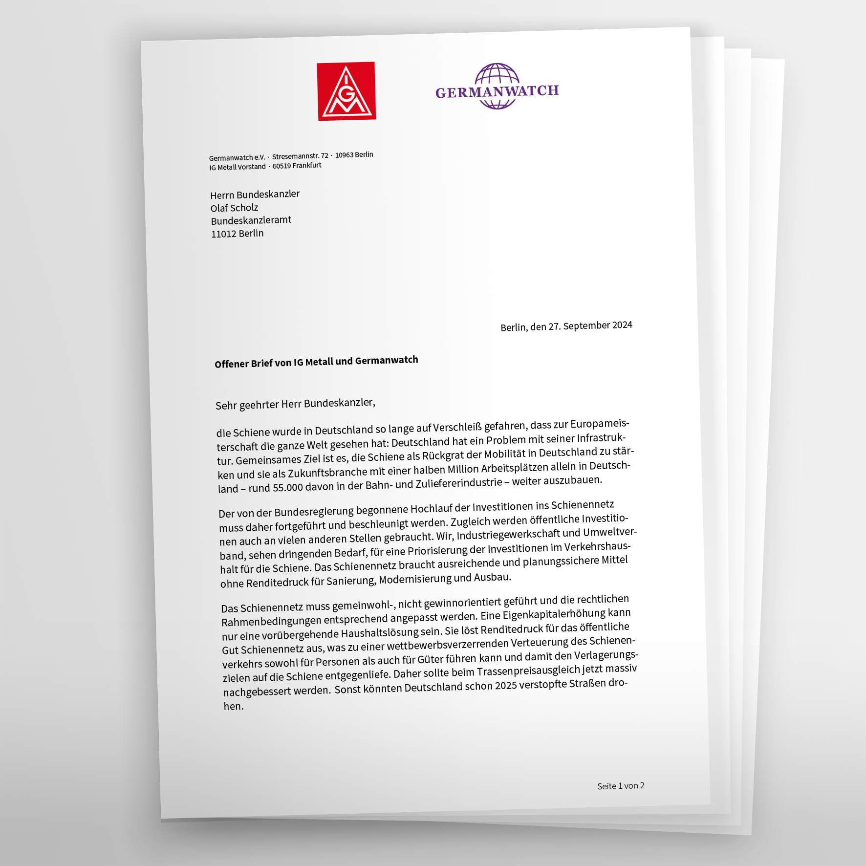 Offener Brief Deutsche Alzheimer Gesellschaft E. V.: Offener Brief An